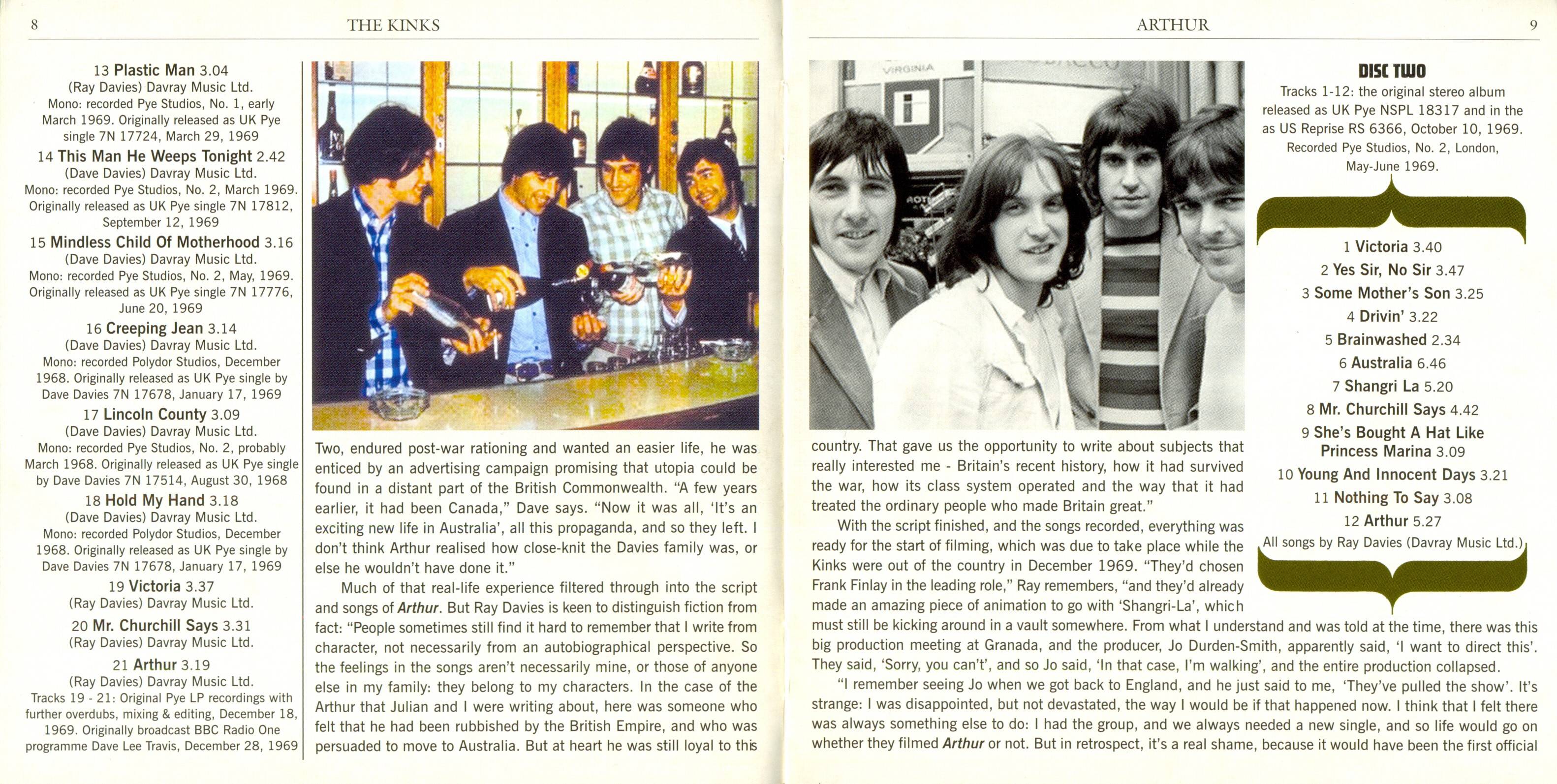 The Kinks Arthur : Booklet05 JPN | CD Covers | Cover Century | Over 1. ...